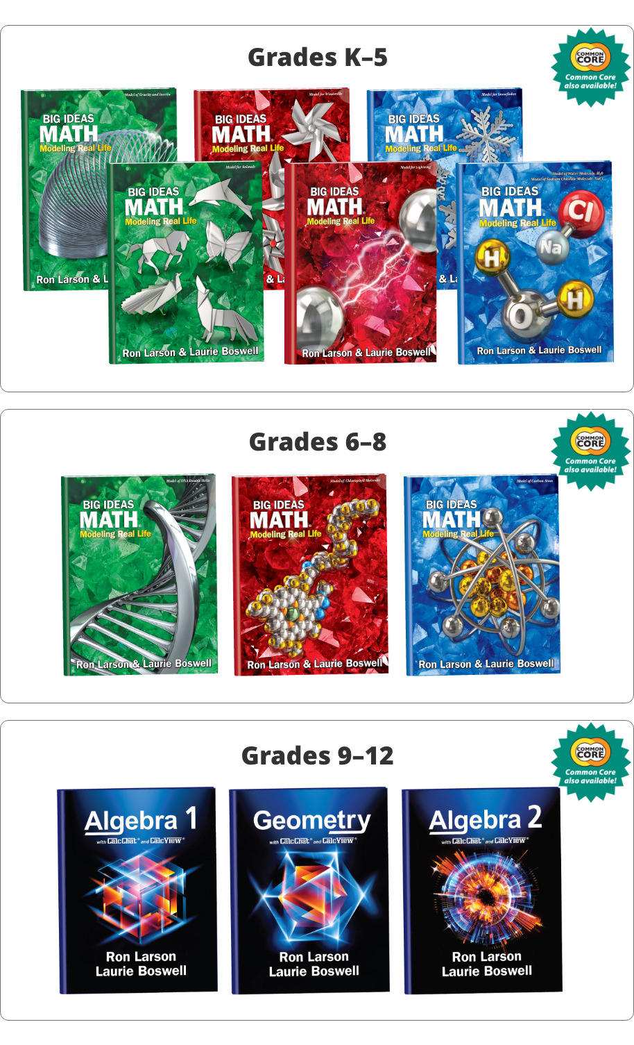 Big Ideas Math® Grades K-12 – NGL School Catalog – Series PRO0000009060
